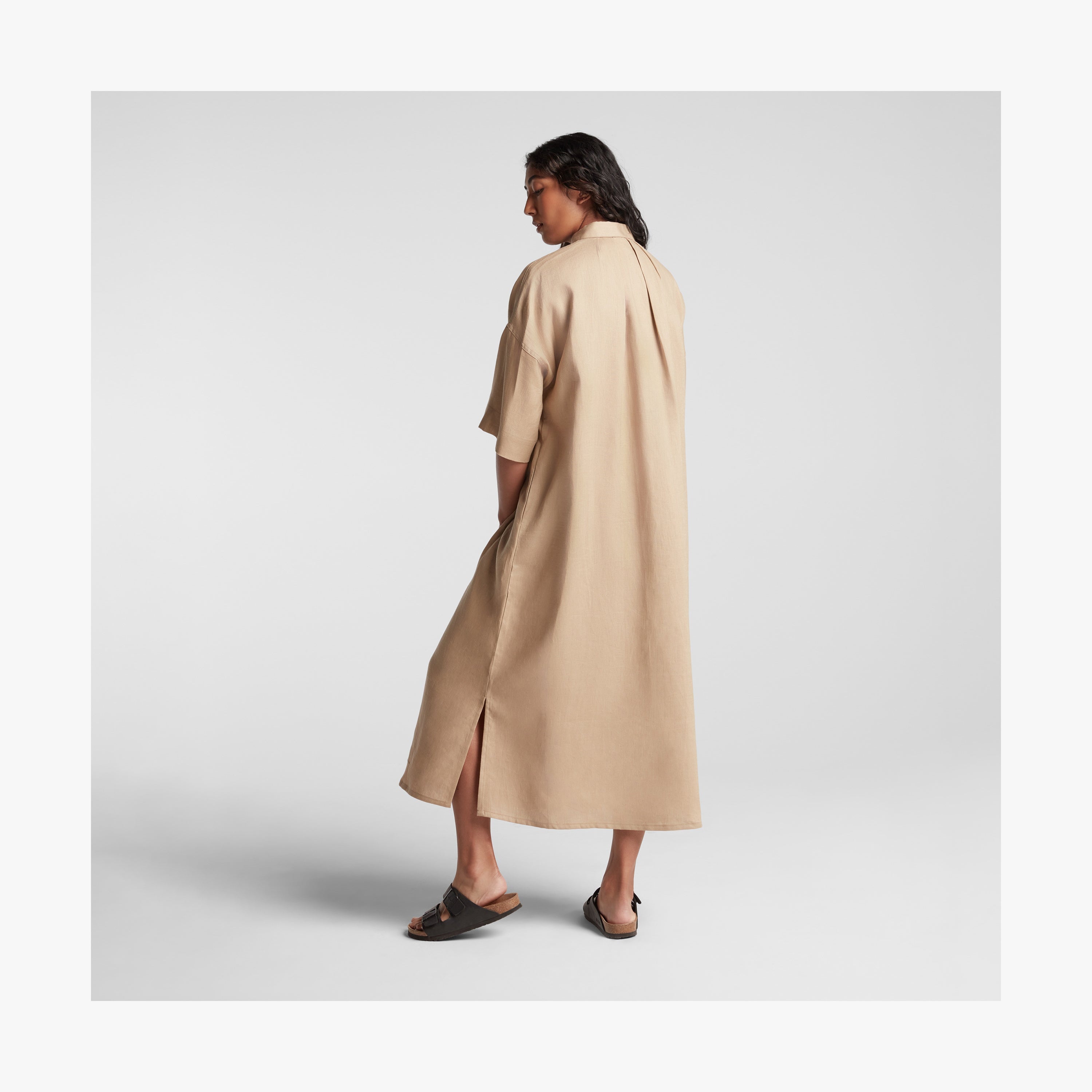 Algarve Shirt Dress , OEKO-TEX® certified washed linen | Monos Luggage