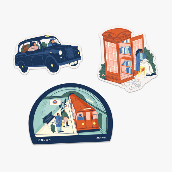 London Destination Stickers, Personalize | Monos Travel Luggage and Bags