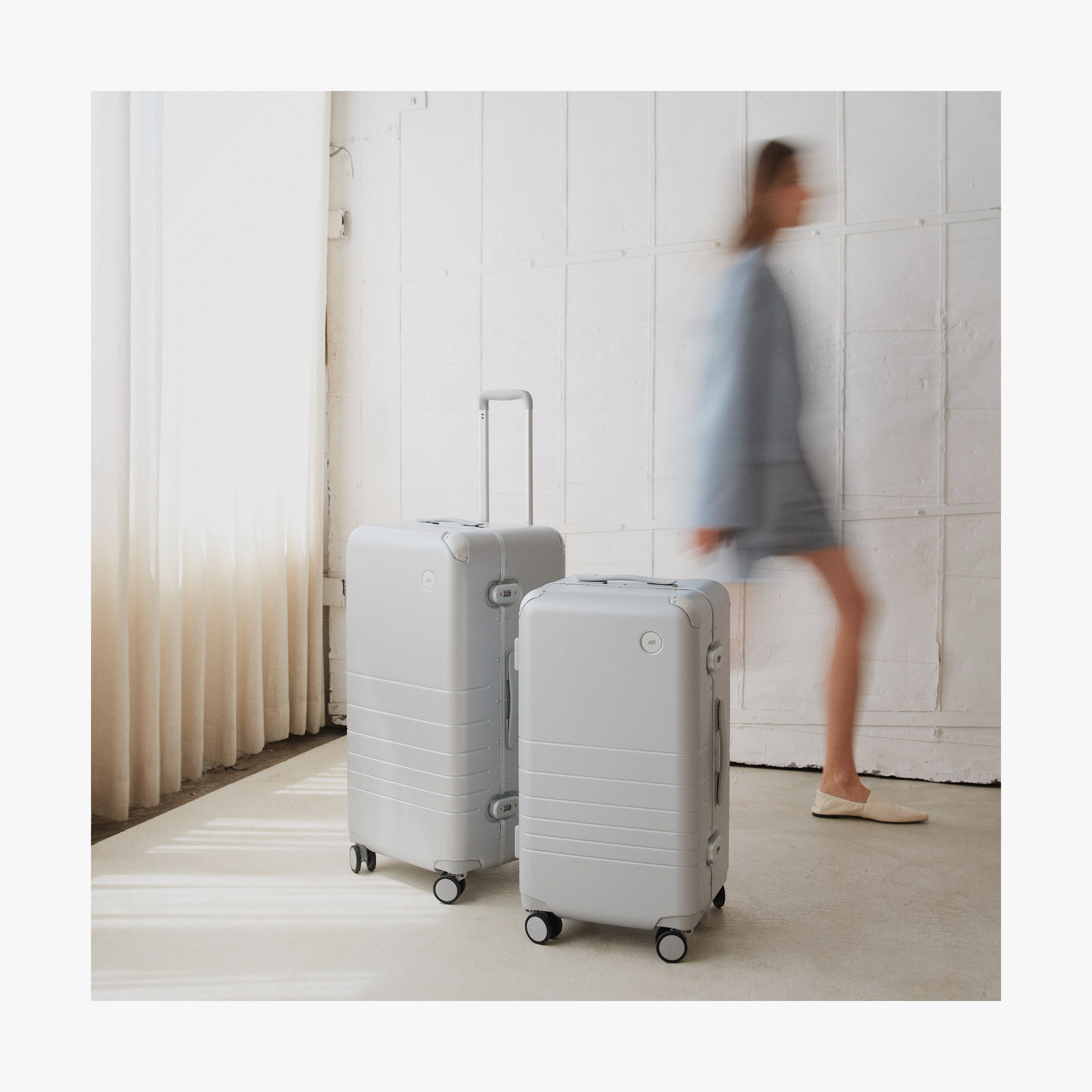 Hybrid Trunk Check-In Luggage | Aluminum Suitcases – Monos