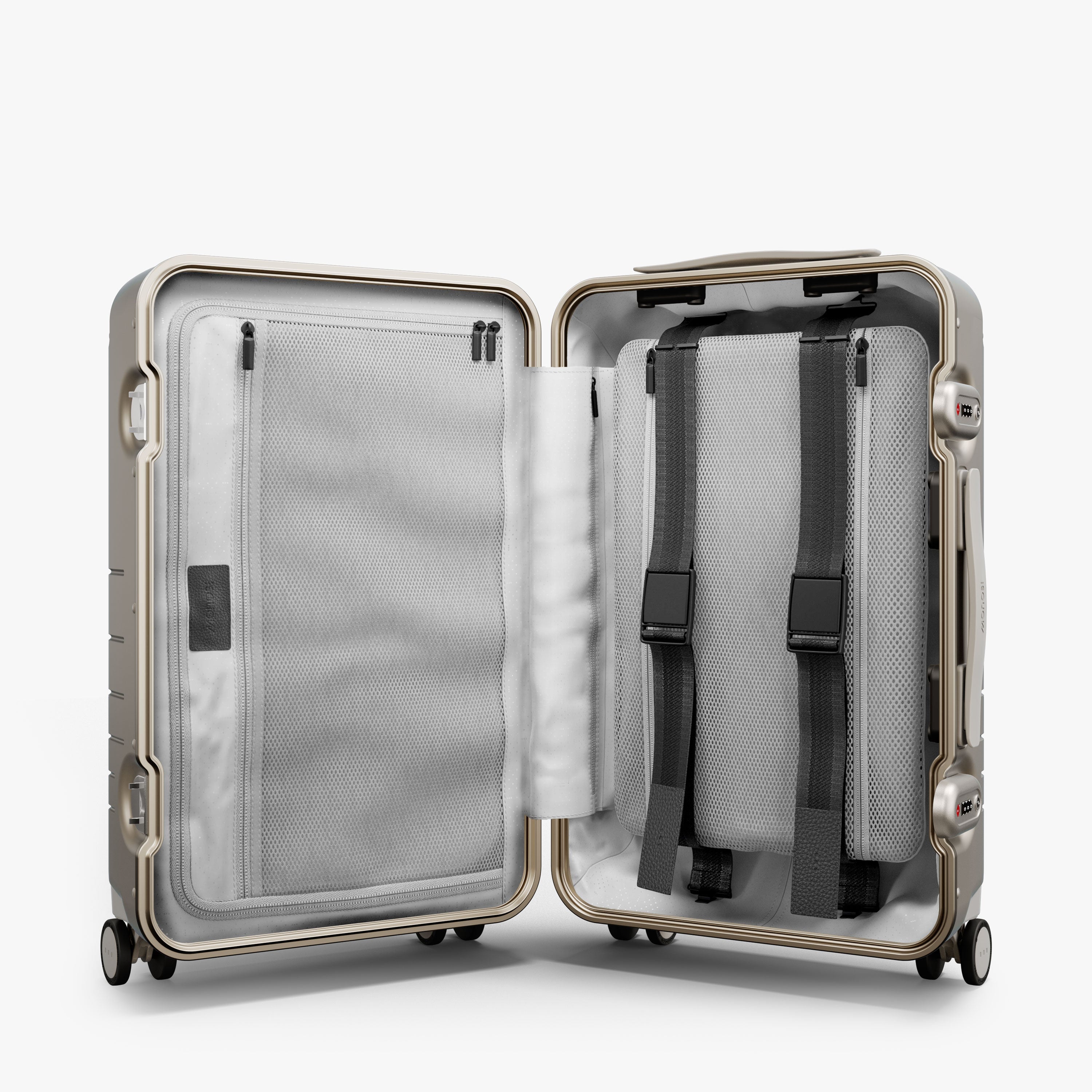 Hybrid Carry-On Luggage | Cabin Size Aluminum Suitcases, Monos Travel