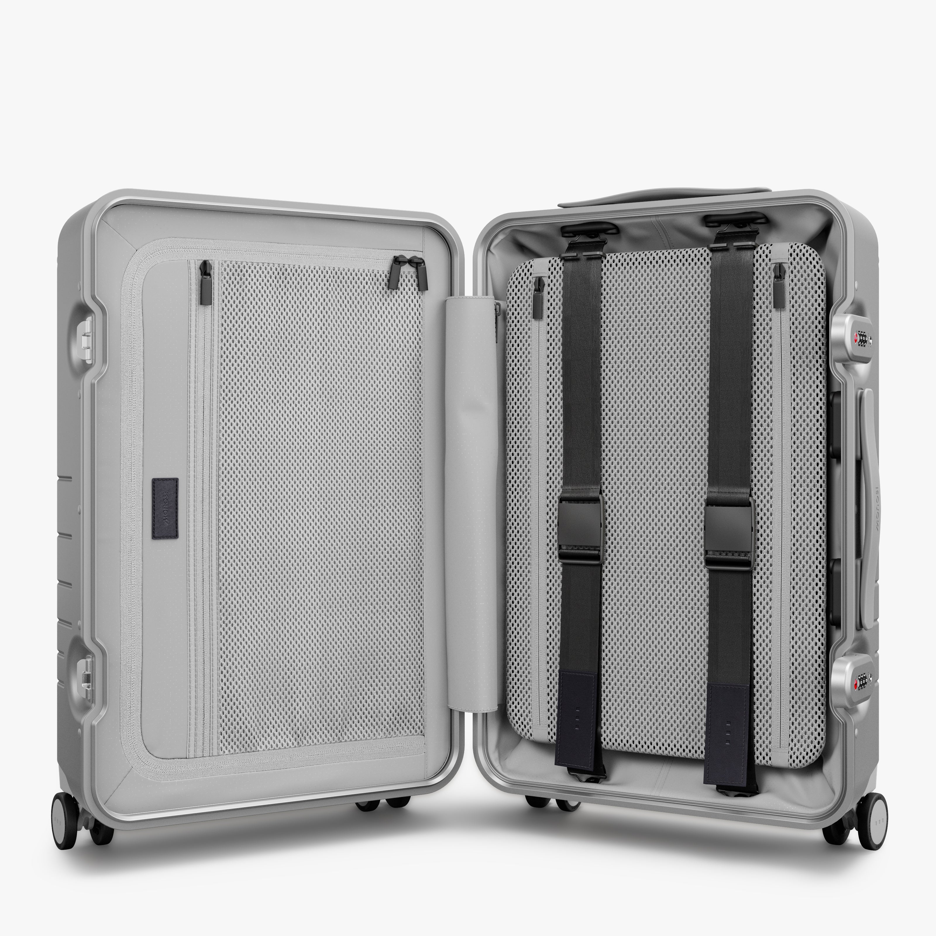 Hybrid Carry-On Plus Luggage | Cabin Size Aluminum Suitcases – Monos