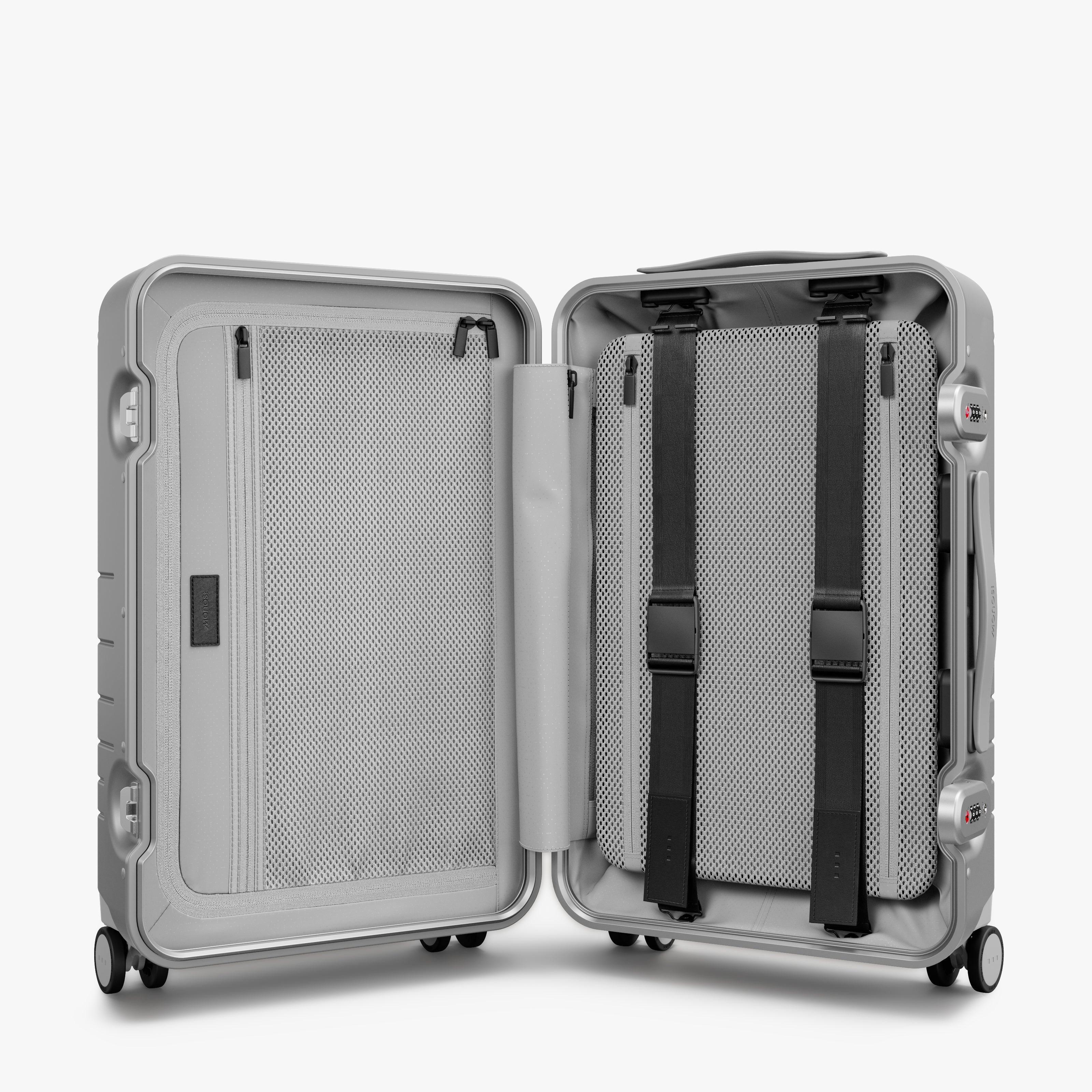 Hybrid Carry-On Luggage | Cabin Size Aluminum Suitcases, Monos Travel